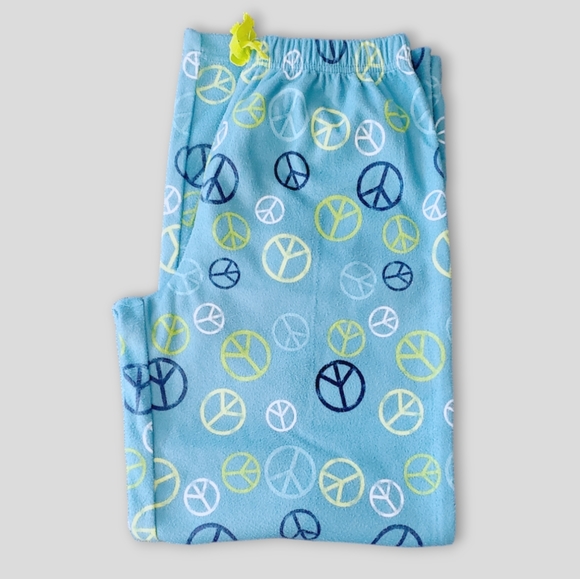 Pekkle | Pajamas | Pekkle Fleece Peace Sign Print Pj Bottoms Classic ...